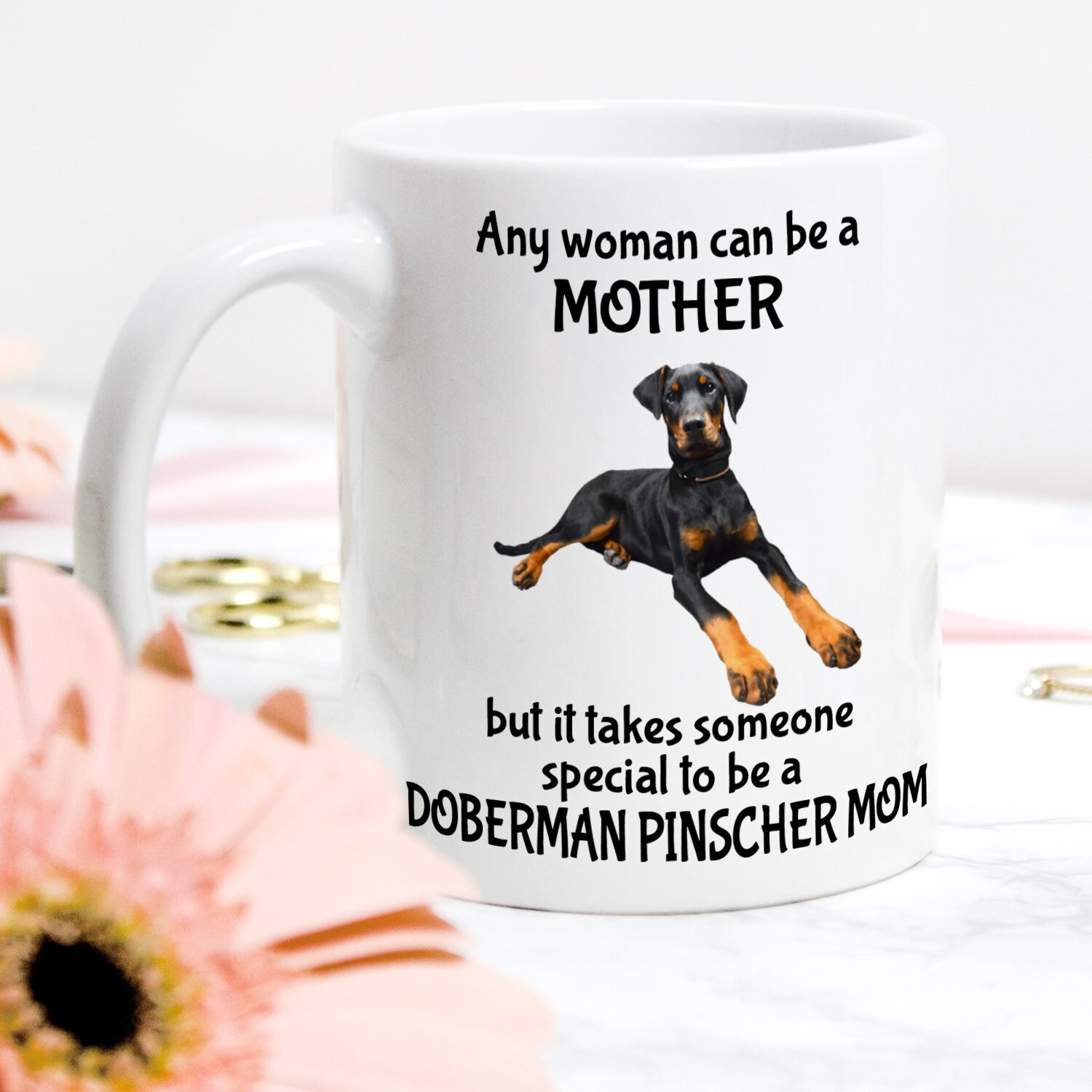 Doberman Pinscher Gift, Doberman Pinscher Mug, Doberman Pinscher Coffee ...