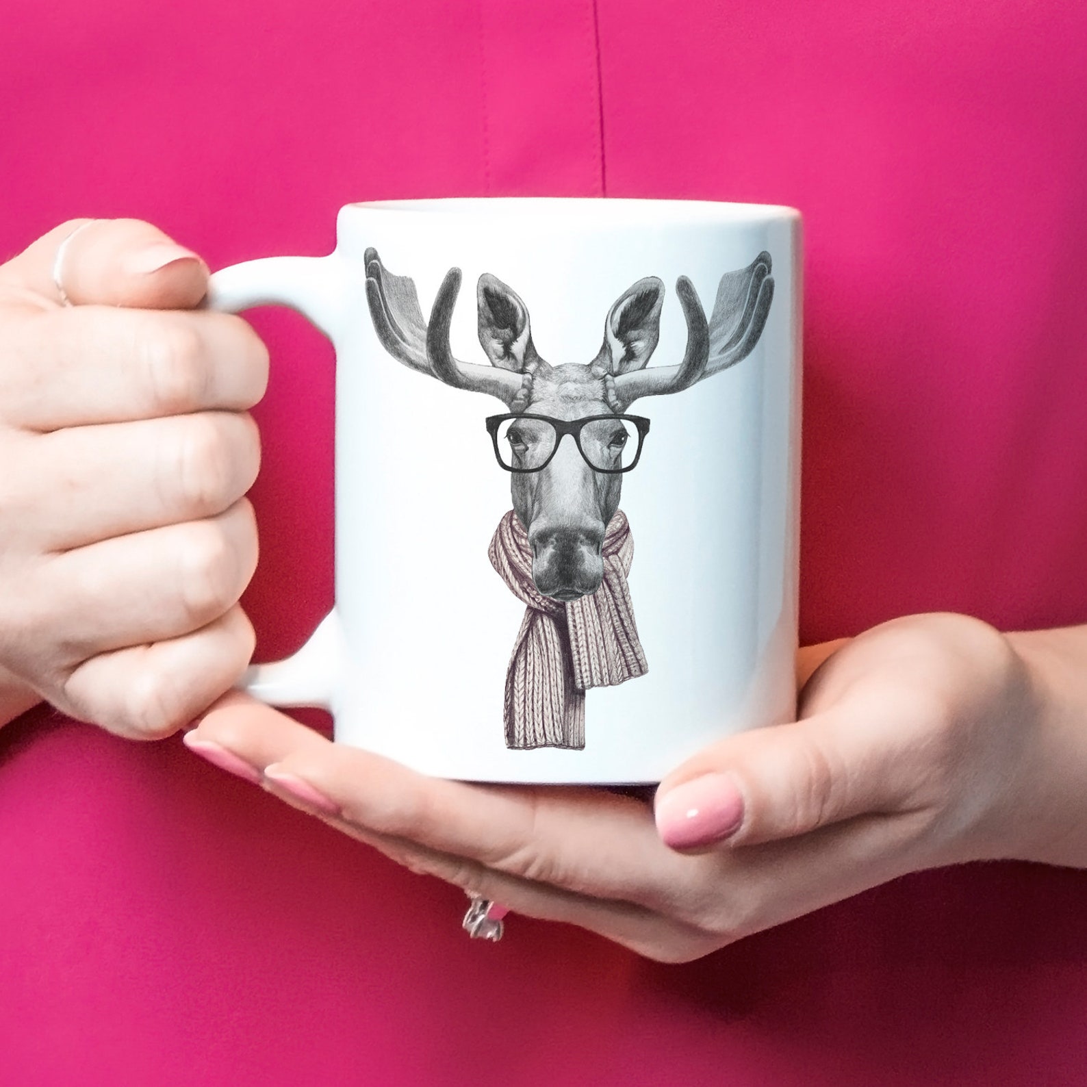 Moose Gift Moose Mug Moose Coffee Cup Moose Art | Etsy