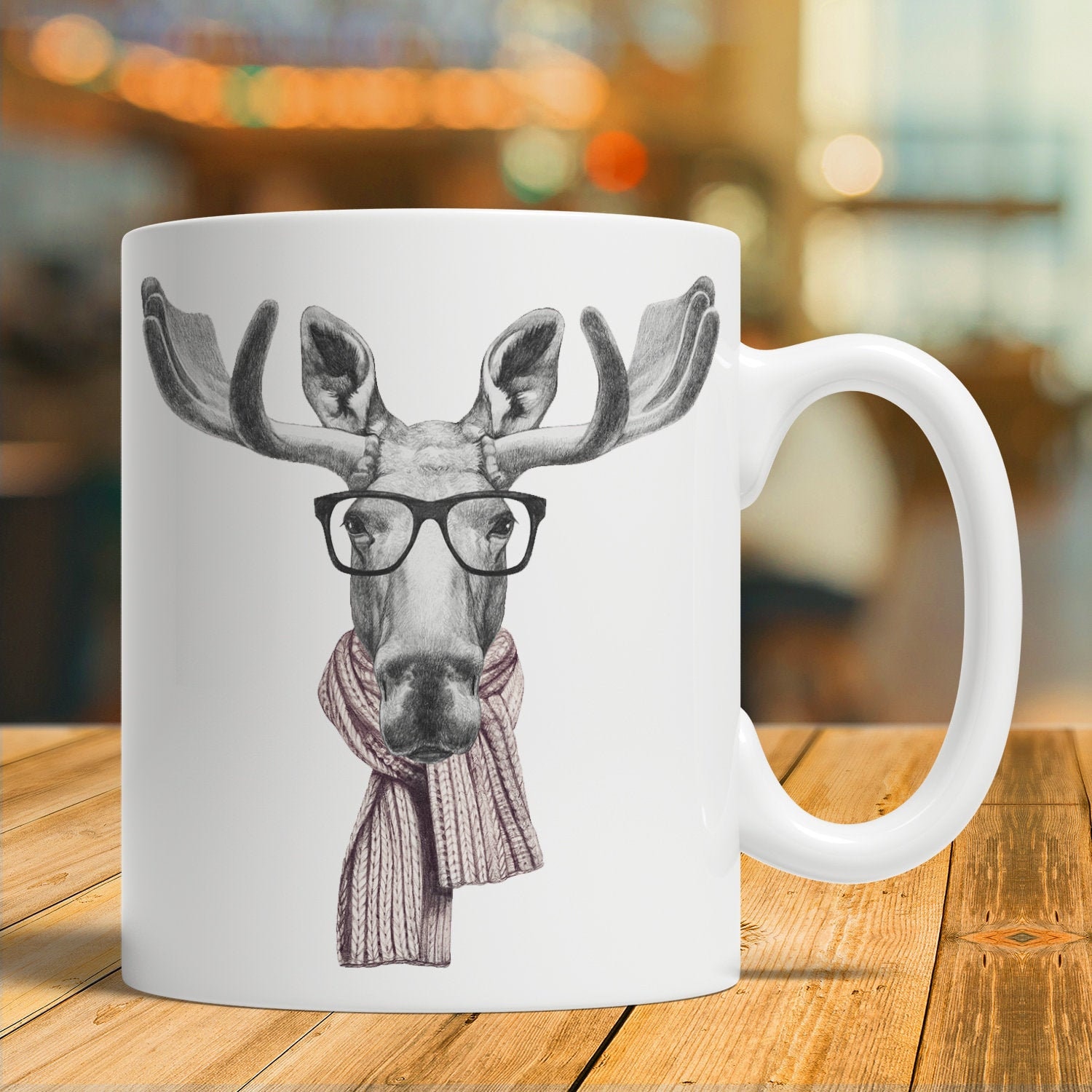 Moose Gift Moose Mug Moose Coffee Cup Moose Art | Etsy