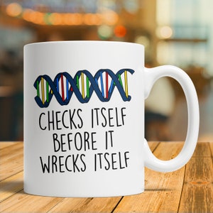 Dna Mug Gift, Biology Teacher Gift, Science Teacher Gift, Checks Itself ...