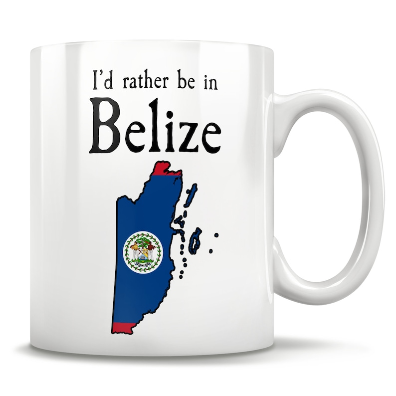 Belize Gift Belize Mug Map of Belize Belizean Cup Belize | Etsy