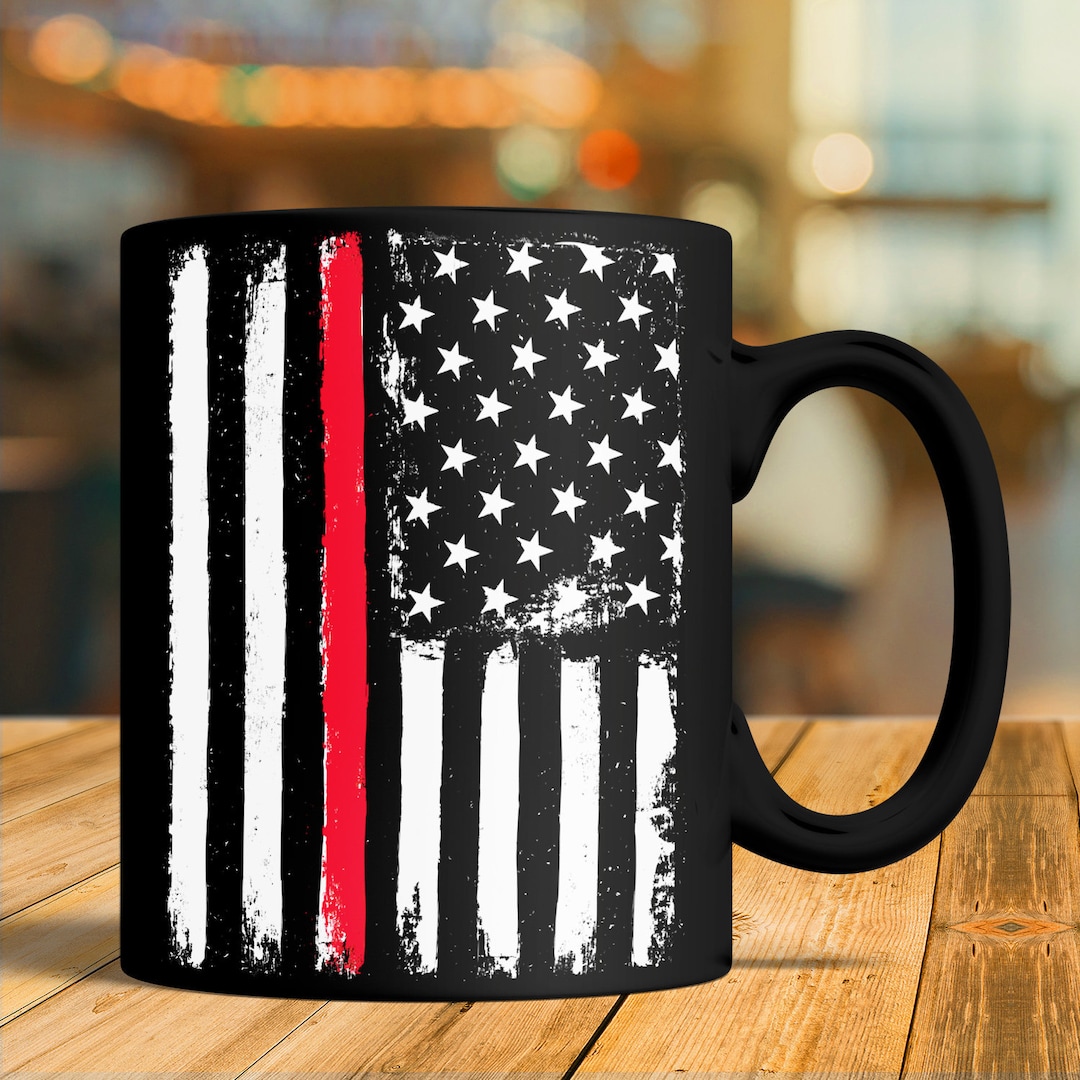 Firefighter Gifts, Firefighter Mug, Thin Red Line Mug, Fire Department ...