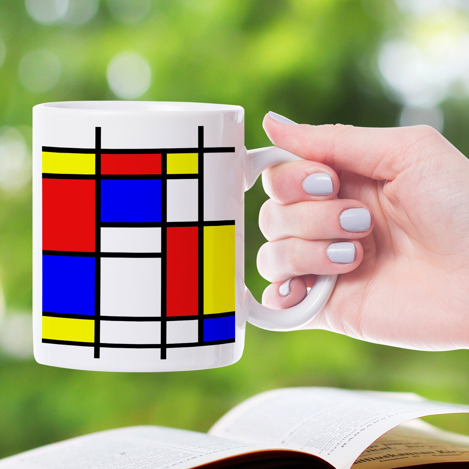 Mondrian Gift Mondrian Mug Mondrian Coffee Cup - Etsy