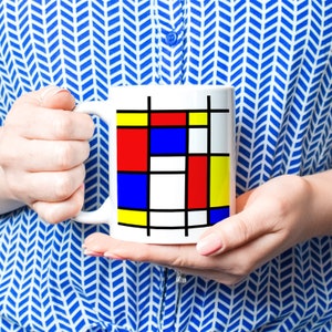 Mondrian Gift, Mondrian Mug, Mondrian Coffee Cup - Etsy
