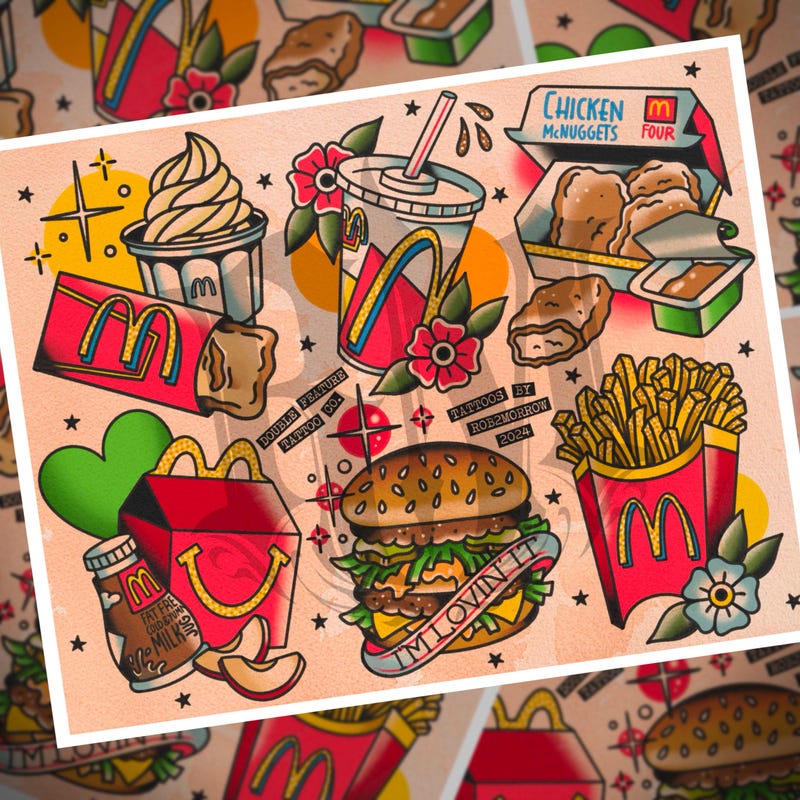 Pop Culture Flash Tattoo - Etsy