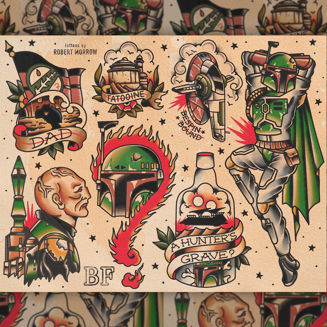 HUNTER Traditional Tattoo Flash - Etsy