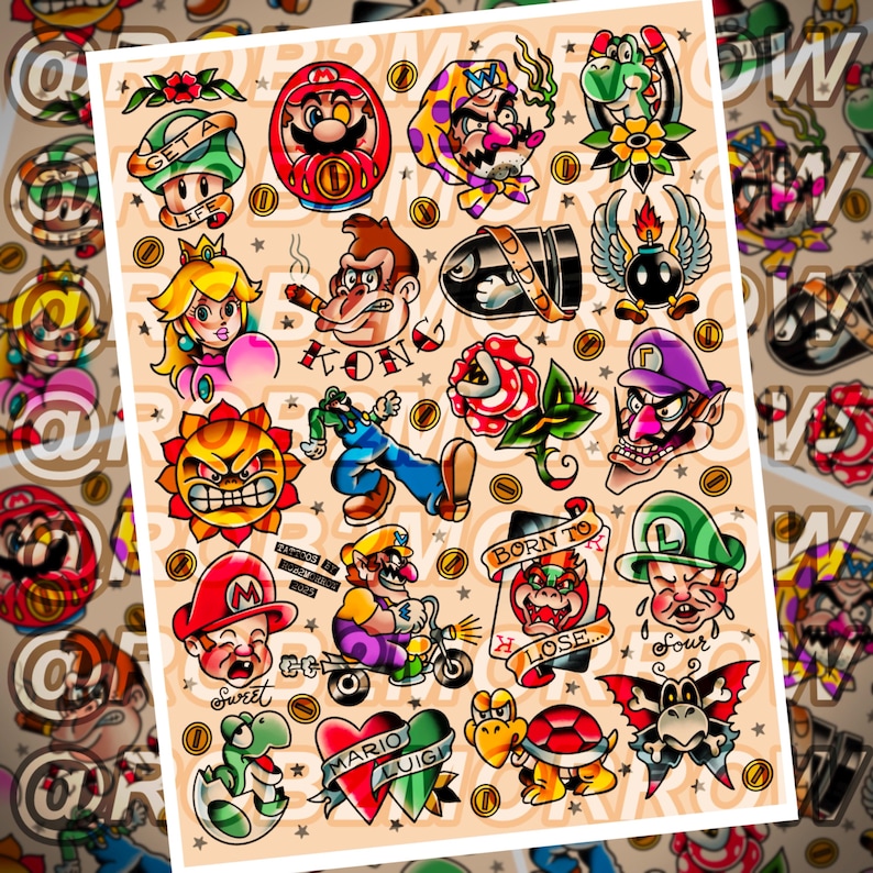 PLUMBER Traditional Tattoo Flash Poster - Etsy
