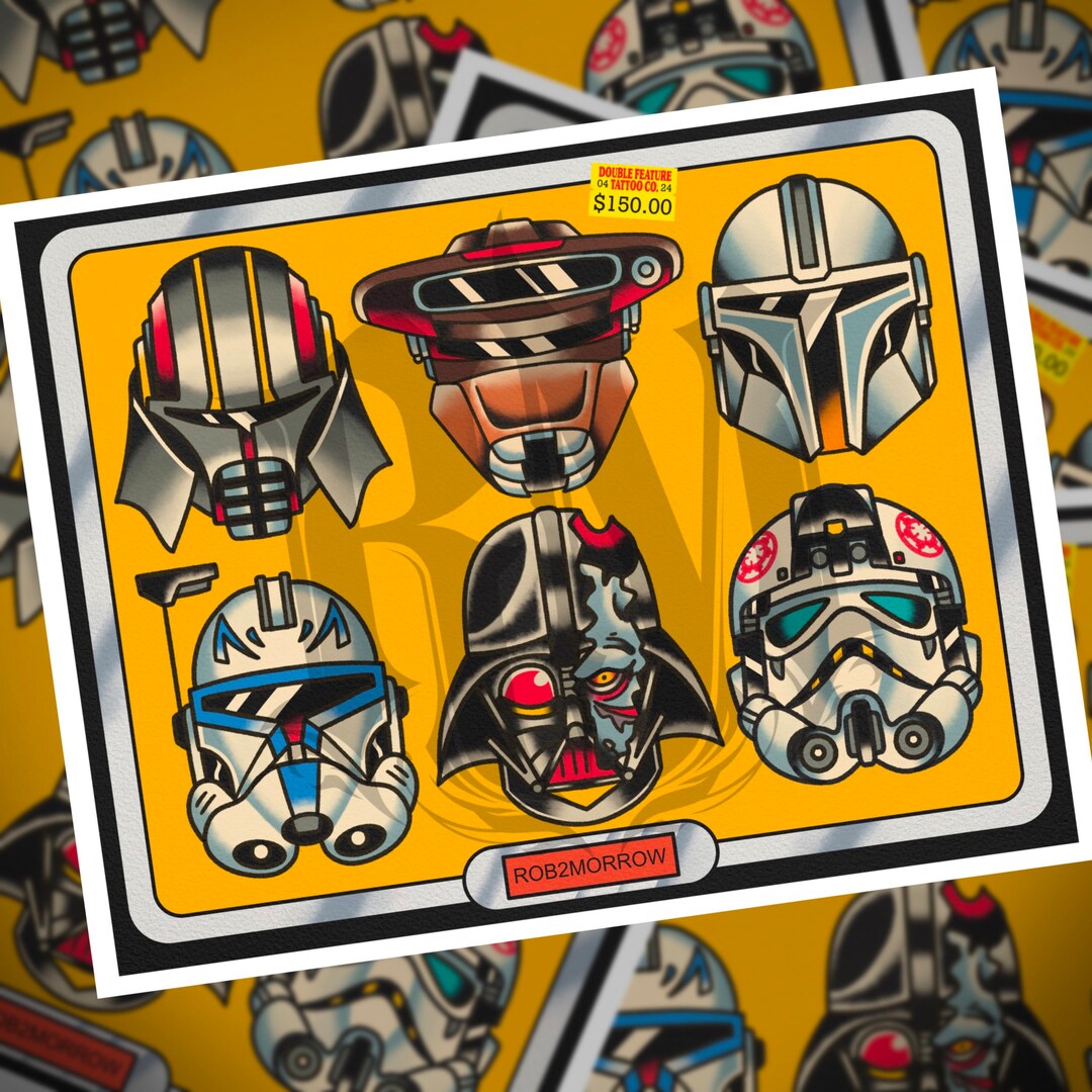 MAY THE 4TH (vol. 2) Traditional Tattoo Flash Sheet - Etsy