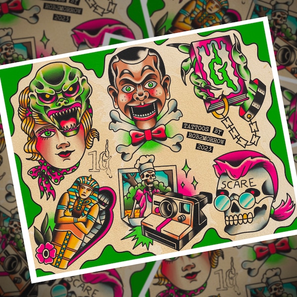 Traditional Tattoo Flash - Etsy