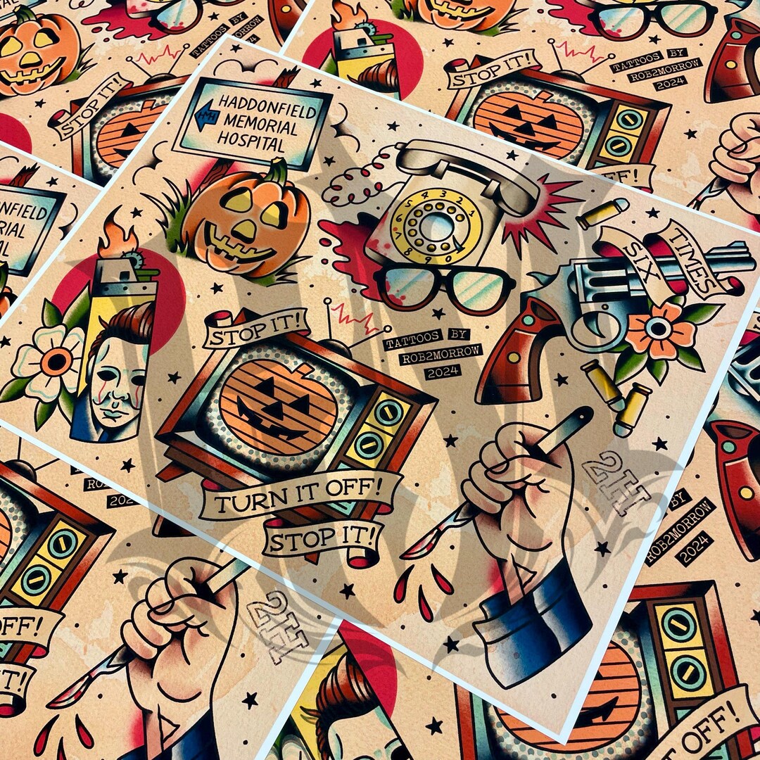 BOOGEYMAN VOL. 2 Traditional Tattoo Flash Sheet - Etsy