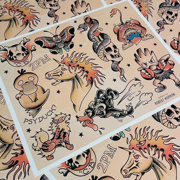 Tattoo Flash Art - Etsy