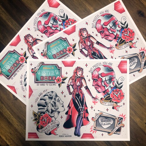 ALIENS Traditional Tattoo Flash Sheet - Etsy