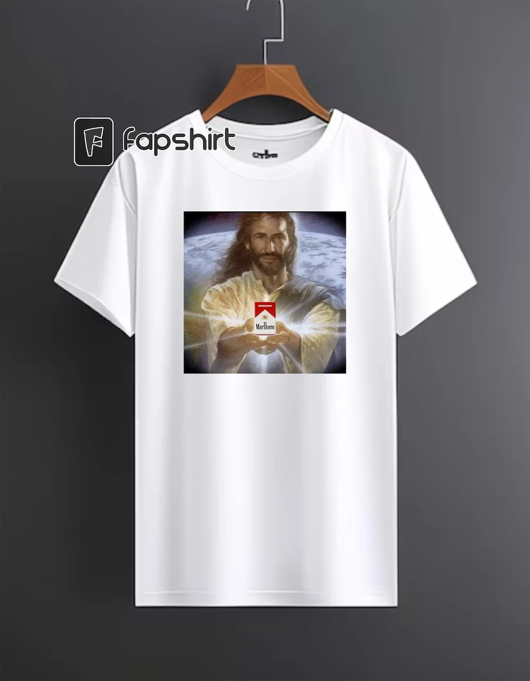 Jesus Holding Cigarettes Marlboro Funny Meme T-shirt - Etsy