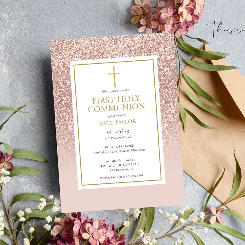 Communion Invitation - Etsy
