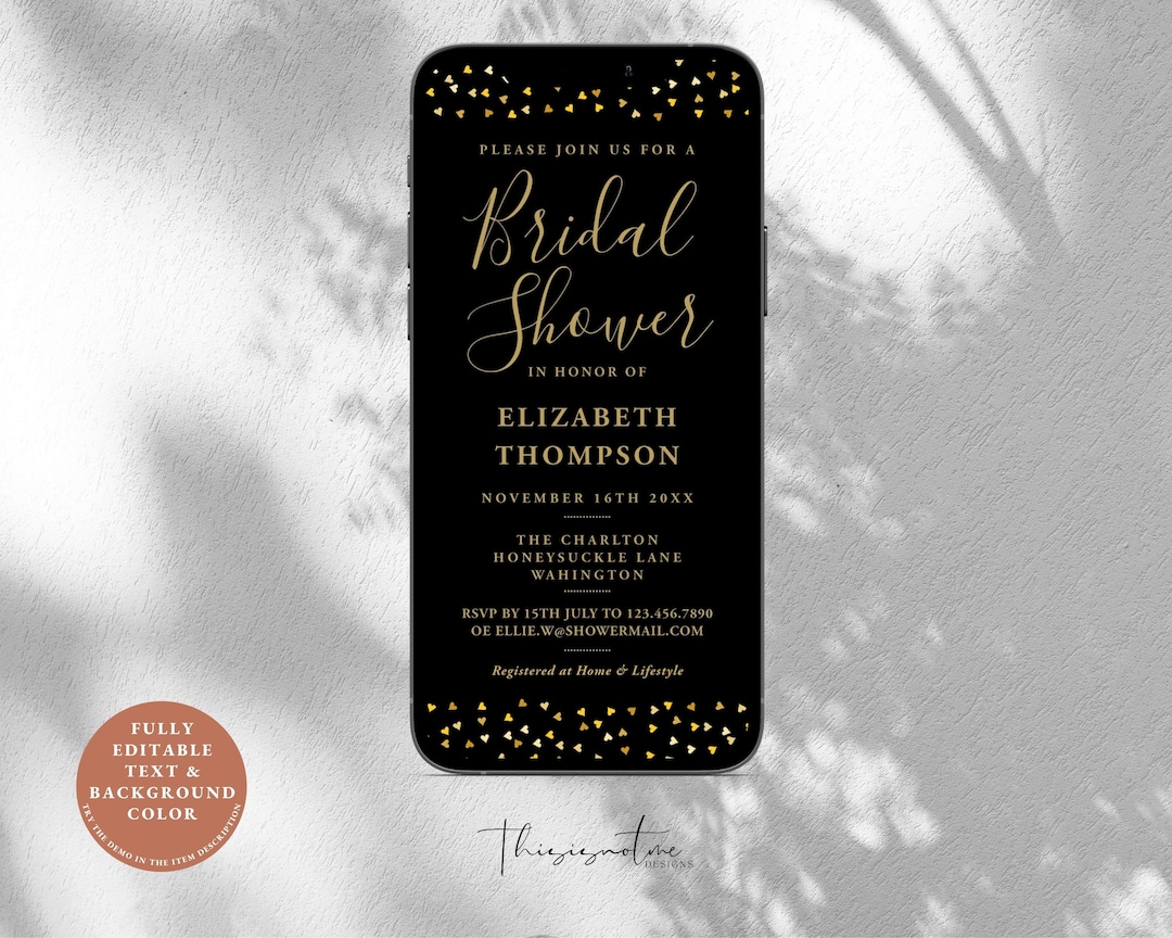 Digital Bridal Shower Invitation Template, Couples Wedding Shower ...