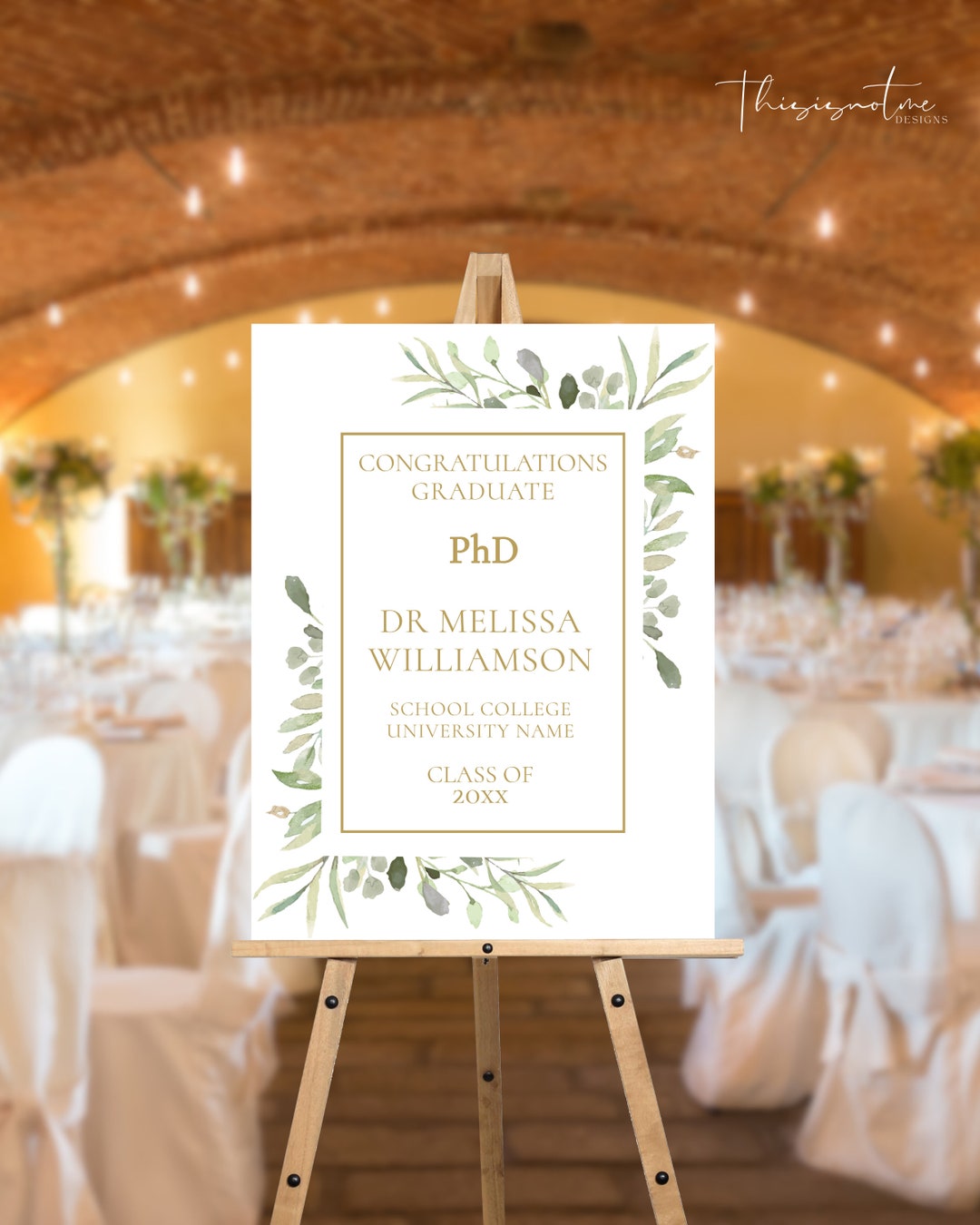 Phd Graduation Welcome Sign Template, Editable Modern Phd Graduation ...