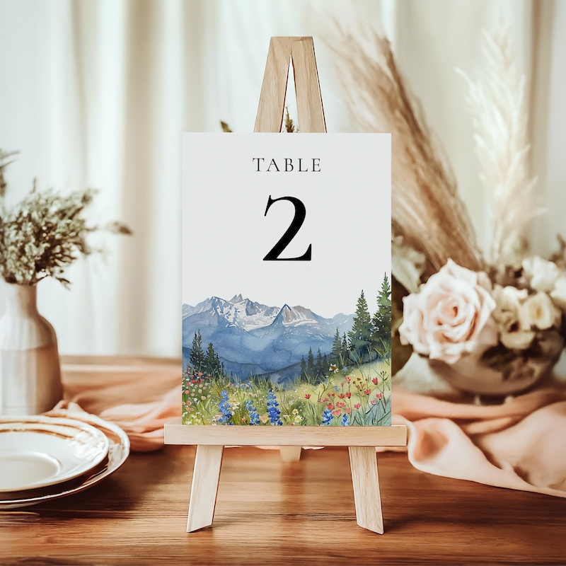 Mountain Table Numbers - Etsy