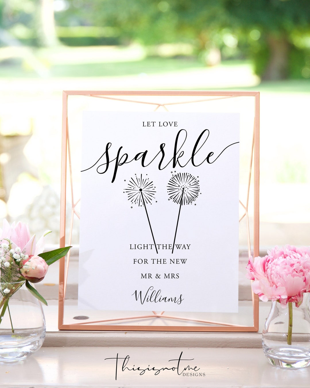 Sparkler Send off Sign Printable Minimalist Wedding Sign Let - Etsy