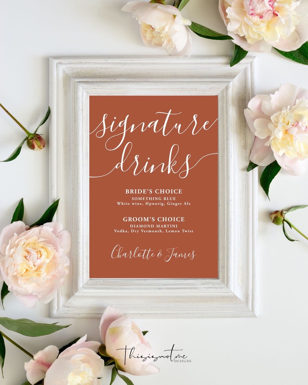 SIGNATURE Drink Sign Template, Signature Cocktail Sign, Printable ...