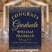 Navy Blue Gold Graduation Welcome Sign Template, College Graduation ...