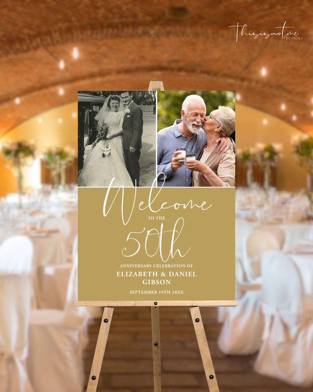 50th Anniversary Welcome Sign Template Editable Printable Then and Now ...