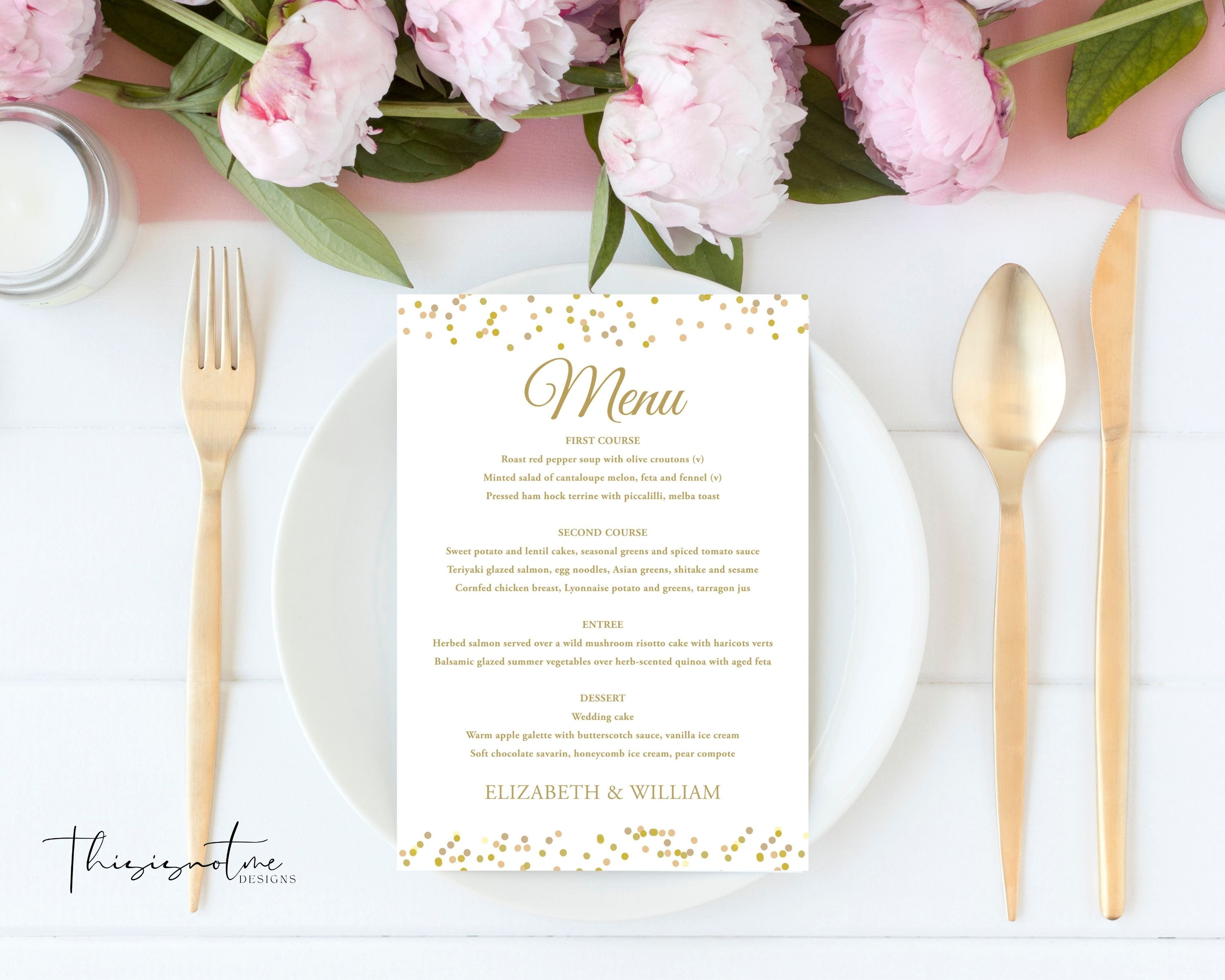 Minted wedding menus 60 photos - Astyledwedding.com