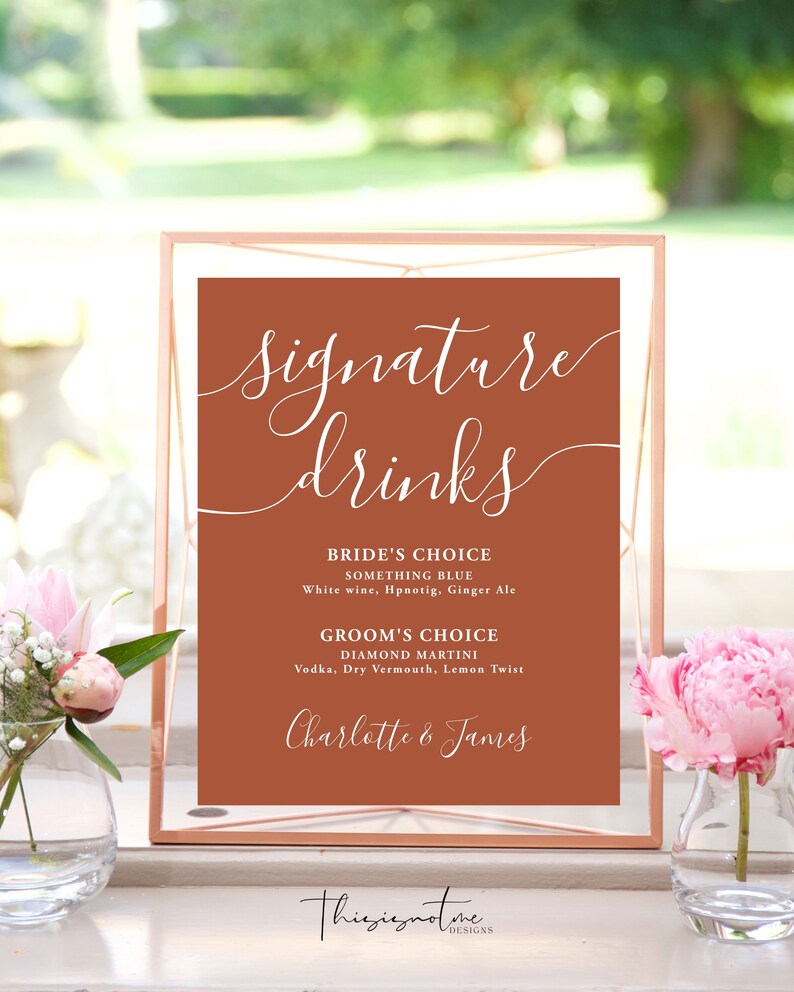 SIGNATURE Boho Wedding Reception Bundle Editable Wedding Sign - Etsy