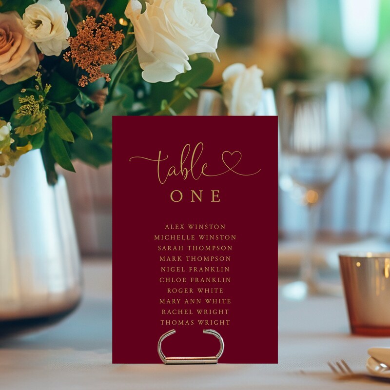 Heart Table Numbers - Etsy