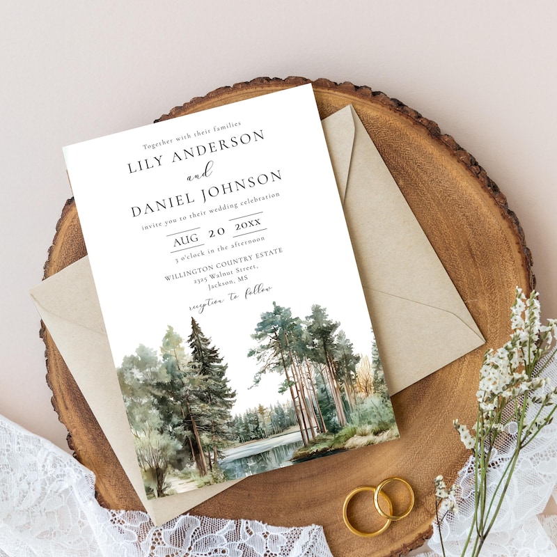 Forest Wedding Invitation - Etsy