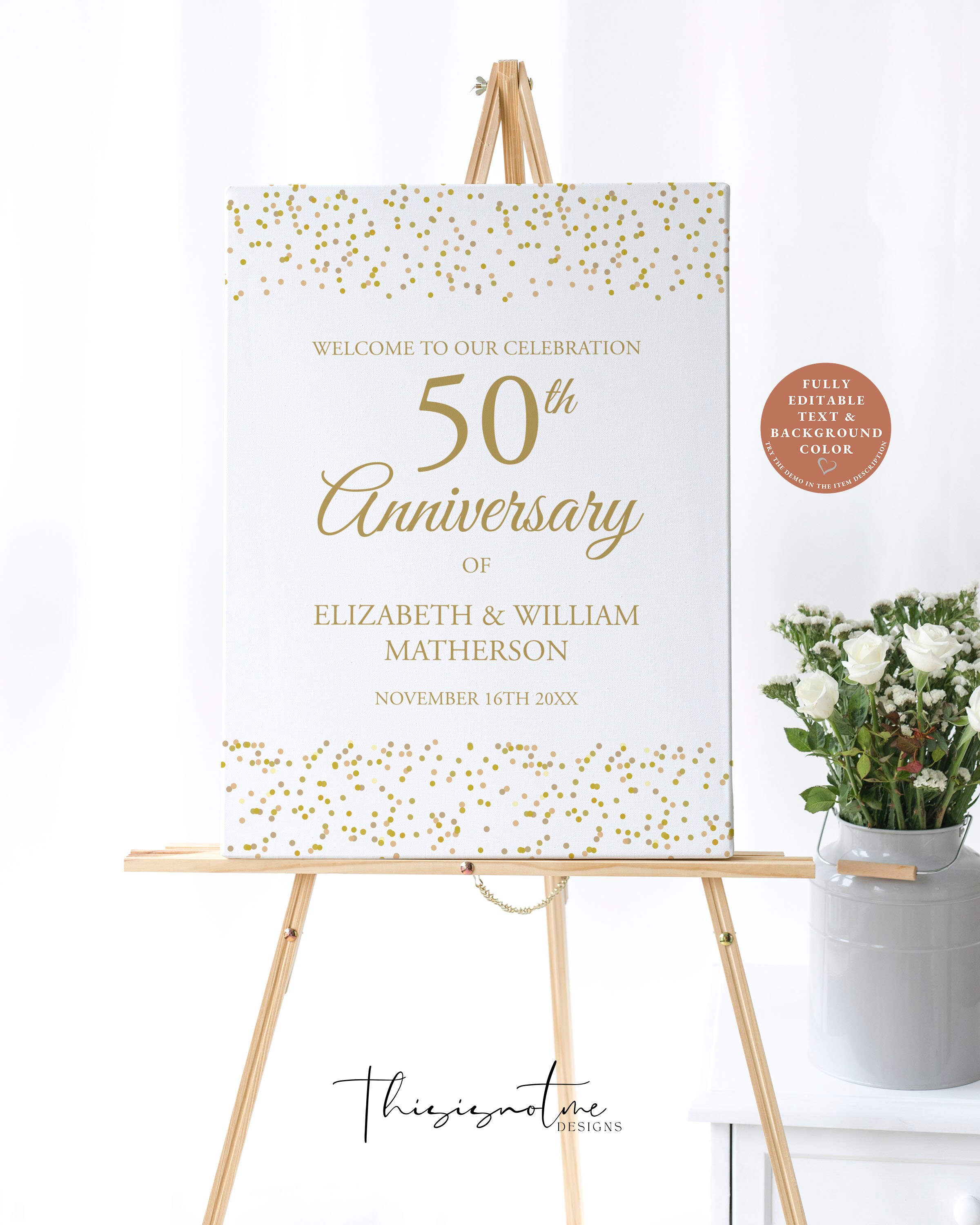50th Golden Wedding Anniversary Celebration Bundle - Etsy