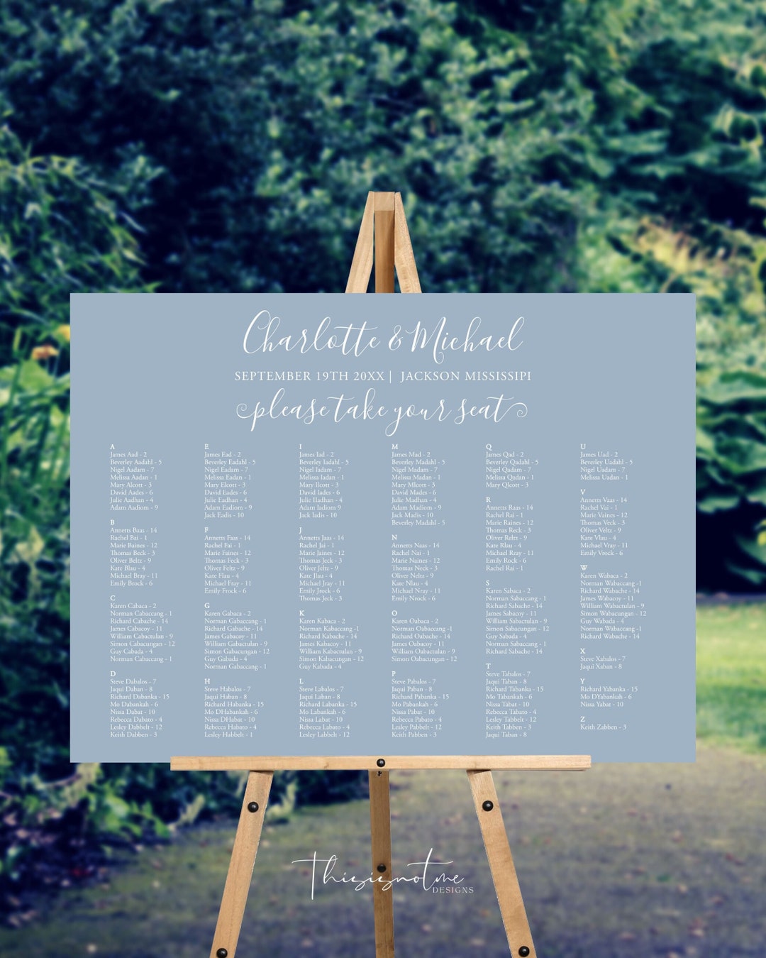 Wedding Seating Chart Template Minimalist Wedding Seating Sign Modern ...