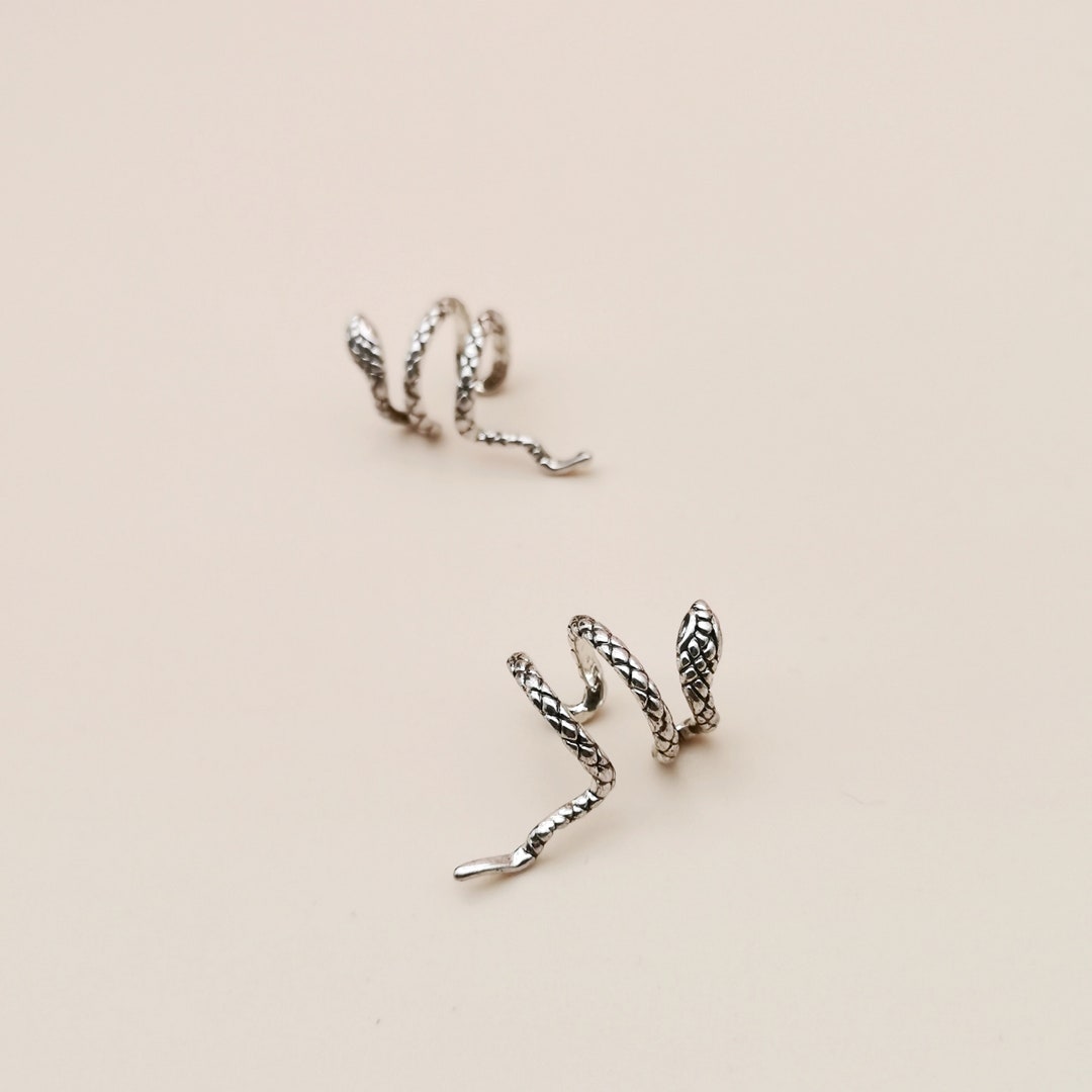 Silver Snake Ear Cuff, Serpent Ear Cuff, Dainty Ear Cuff, Minimalist ...