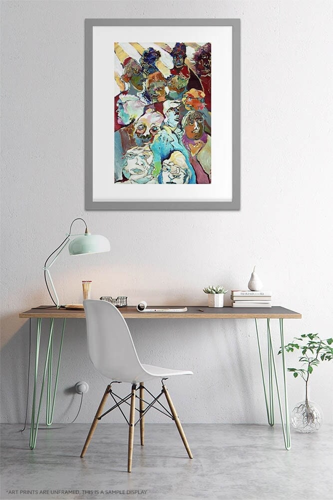 Psychedelic Art Prints - Large Weird Wall Art / Distorted Faces Surreal ...