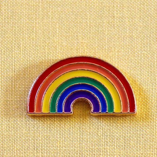 Pastel Rainbow Enamel Pin / Rainbow Lapel Pin / Rainbow Hard - Etsy