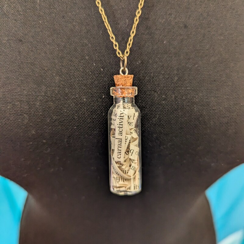 Book Page Necklace - Etsy