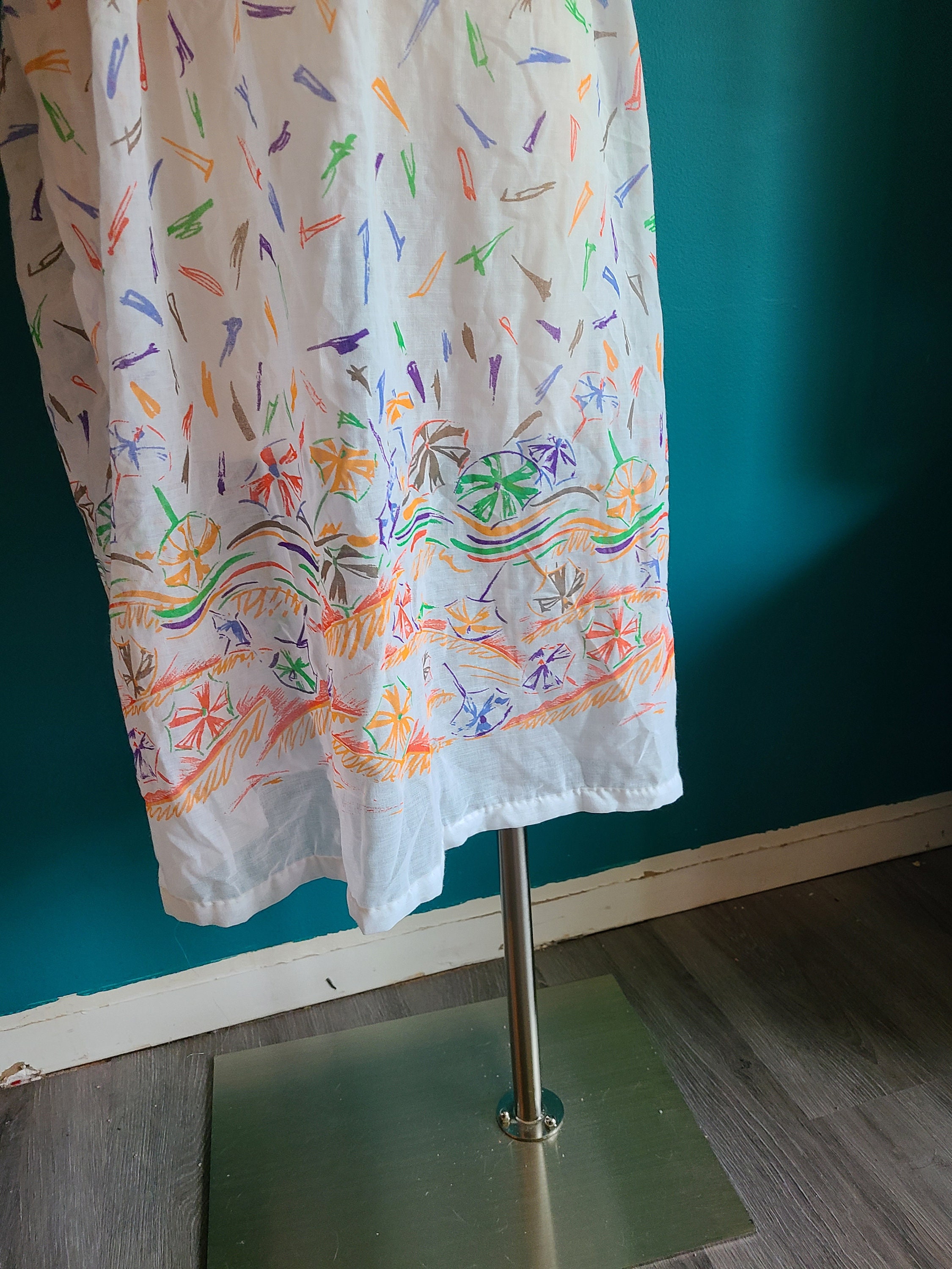 Vintage Size Small Sheer Sun Dress, 1970s, 1980s, Swim Cover Up ...