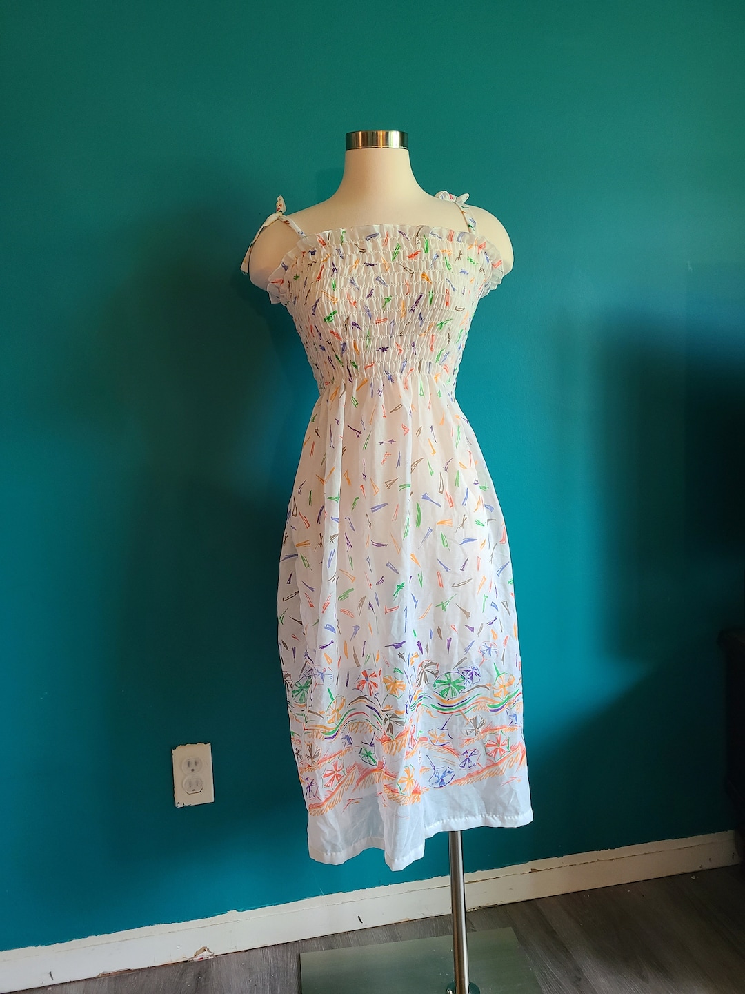 Vintage Size Small Sheer Sun Dress, 1970s, 1980s, Swim Cover Up ...