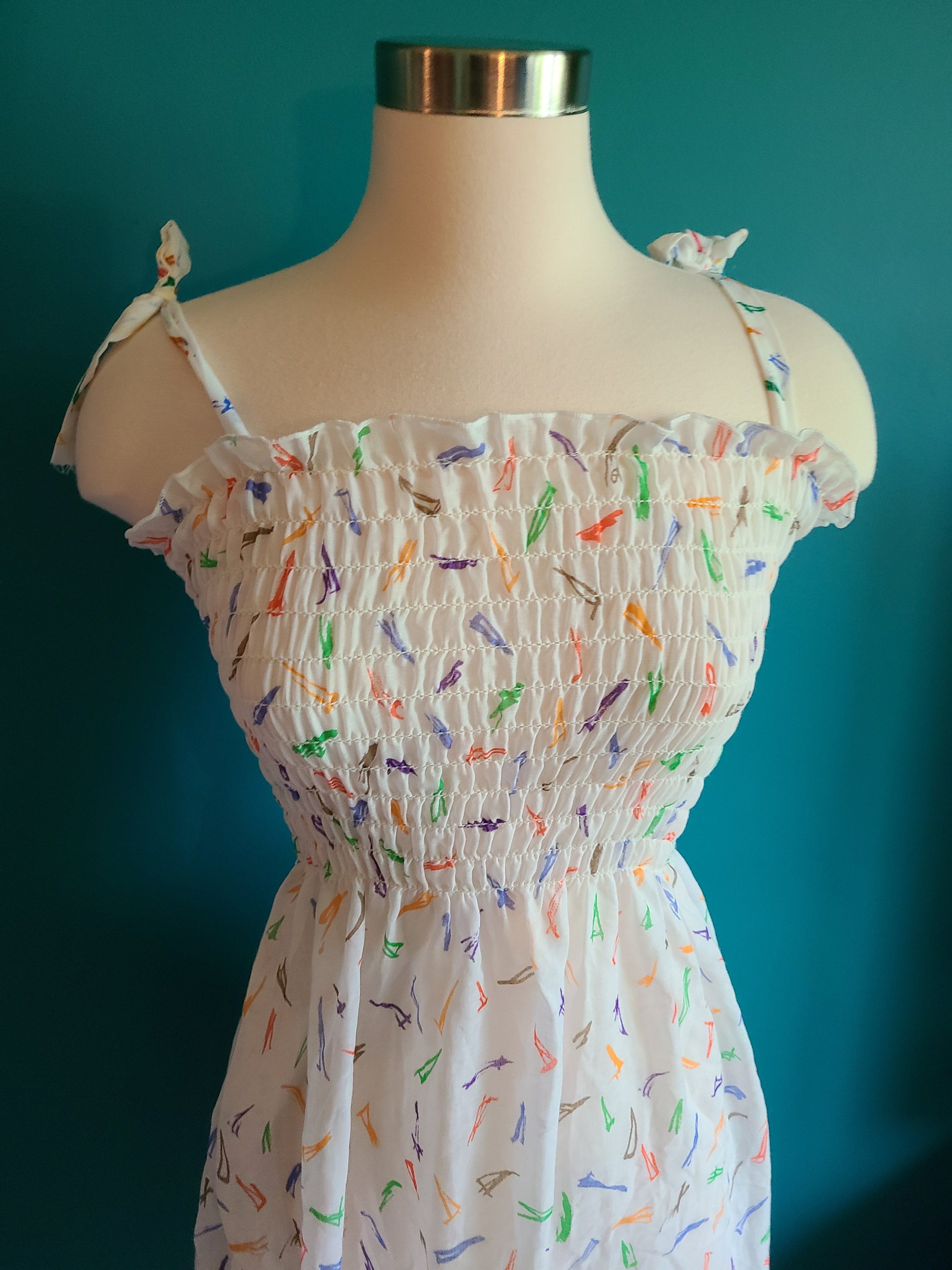 Vintage Size Small Sheer Sun Dress, 1970s, 1980s, Swim Cover Up ...