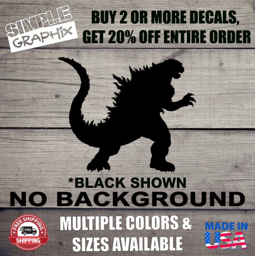 Godzilla Funny Style Vinyl Decal, Bumper Sticker, Movies, JDM Decal for ...