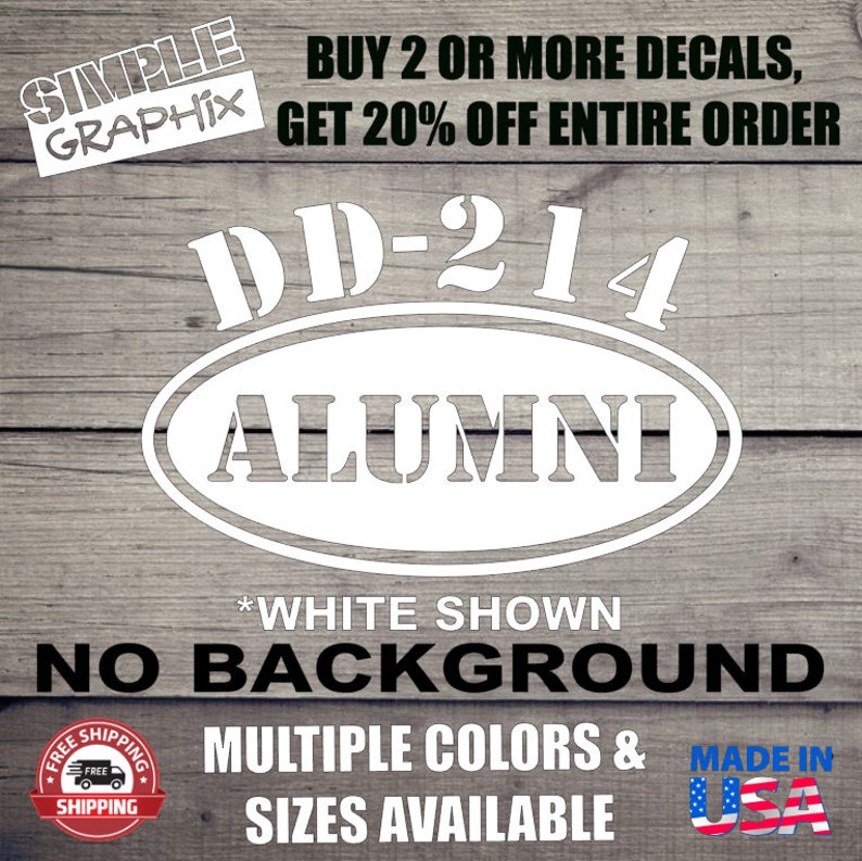 DD-214 ALUMNI Vinyl Decal Bumper Sticker Military Marines - Etsy