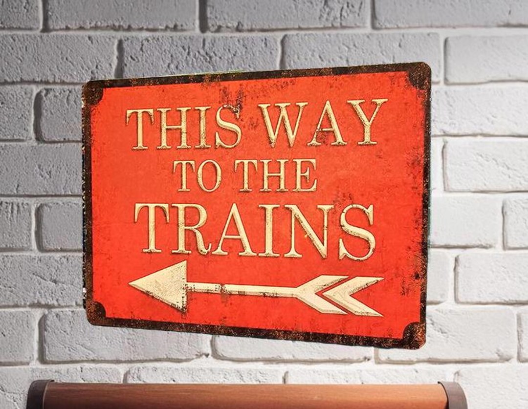 Trains Vintage Retro , Metal Railway Sign, Garage, Shed,unique Gift - Etsy