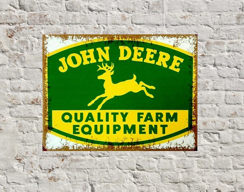 JOHN DEERE vintage retro farm advertising metal wall sign | Etsy