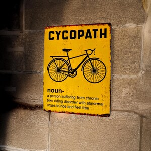 Vintage Style Cycling Sign - Unique Metal Plaque for Garage Decor ...