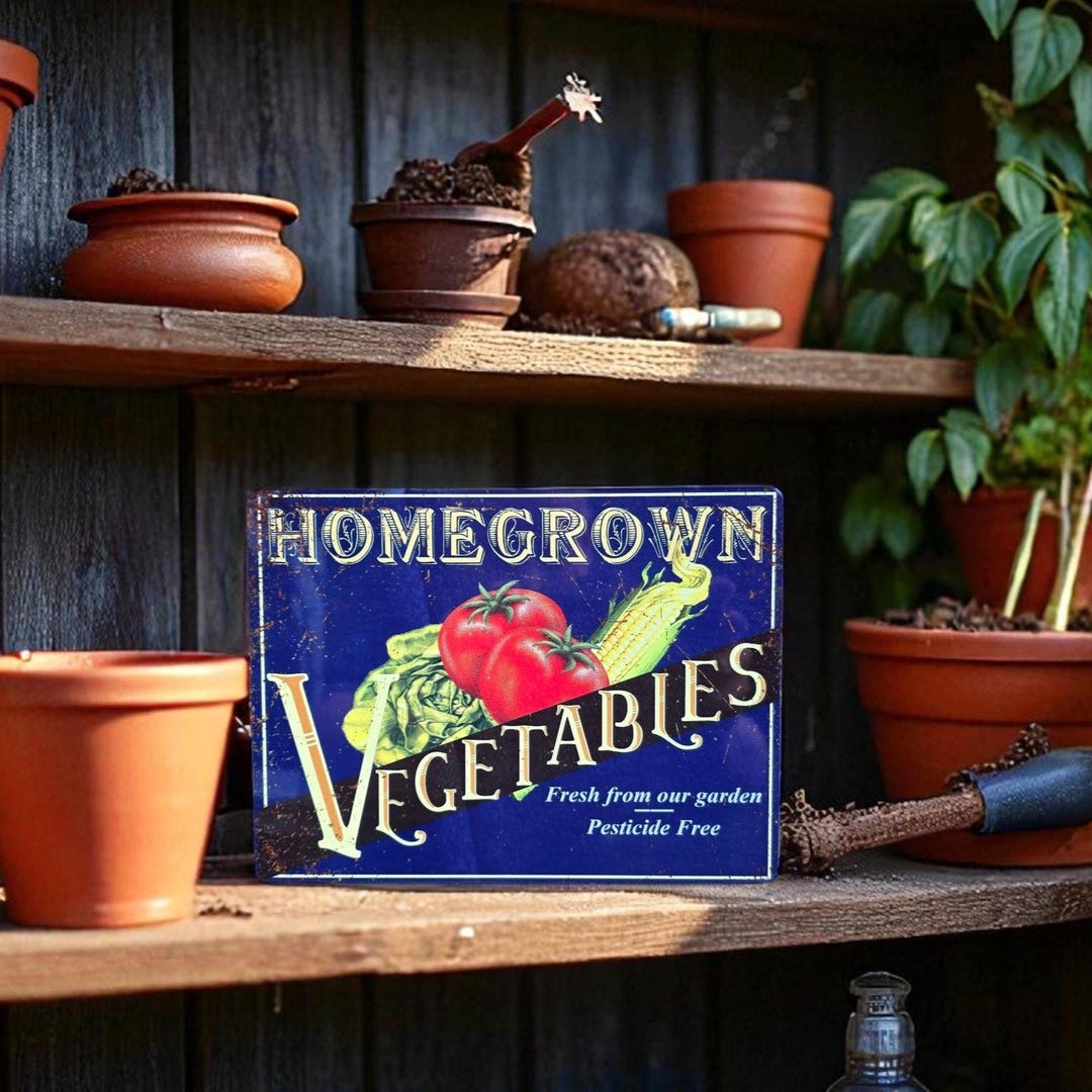 Rustic Garden Metal Sign - Allotment Sign - Gardening Enthusiast Gift ...