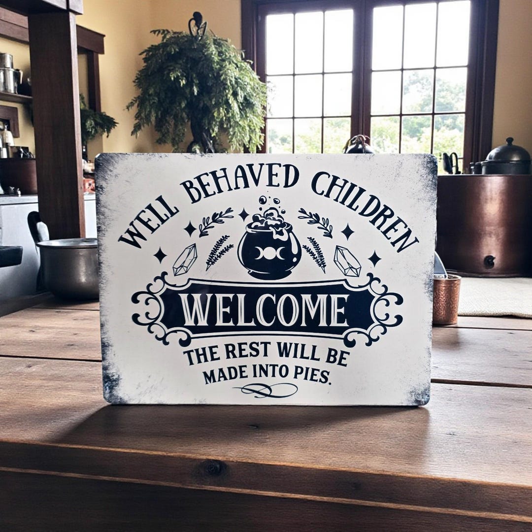 Well Behaved Children Welcome Sign - Whimsical Metal Plaque - Etsy