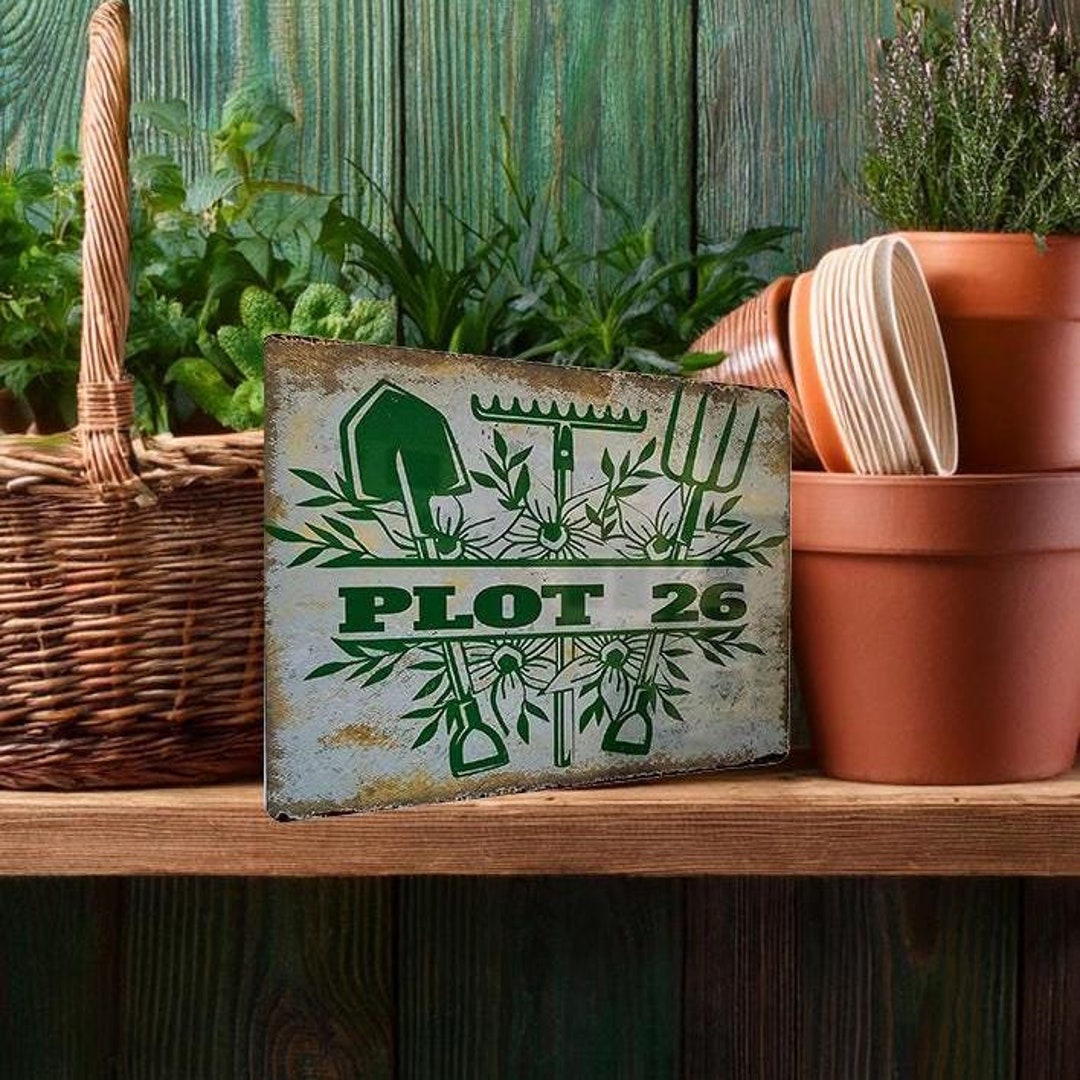 Allotment Plot Sign, Personalised Garden Shed Plaque, Gardener's Gift ...