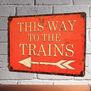 Trains Vintage Retro , Metal Railway Sign, Garage, Shed,unique Gift - Etsy