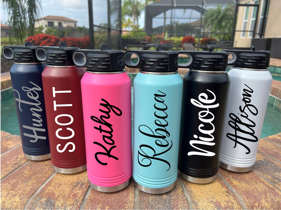 Personalized Insulated Water Bottle, Custom Water Bottle With Straw ...