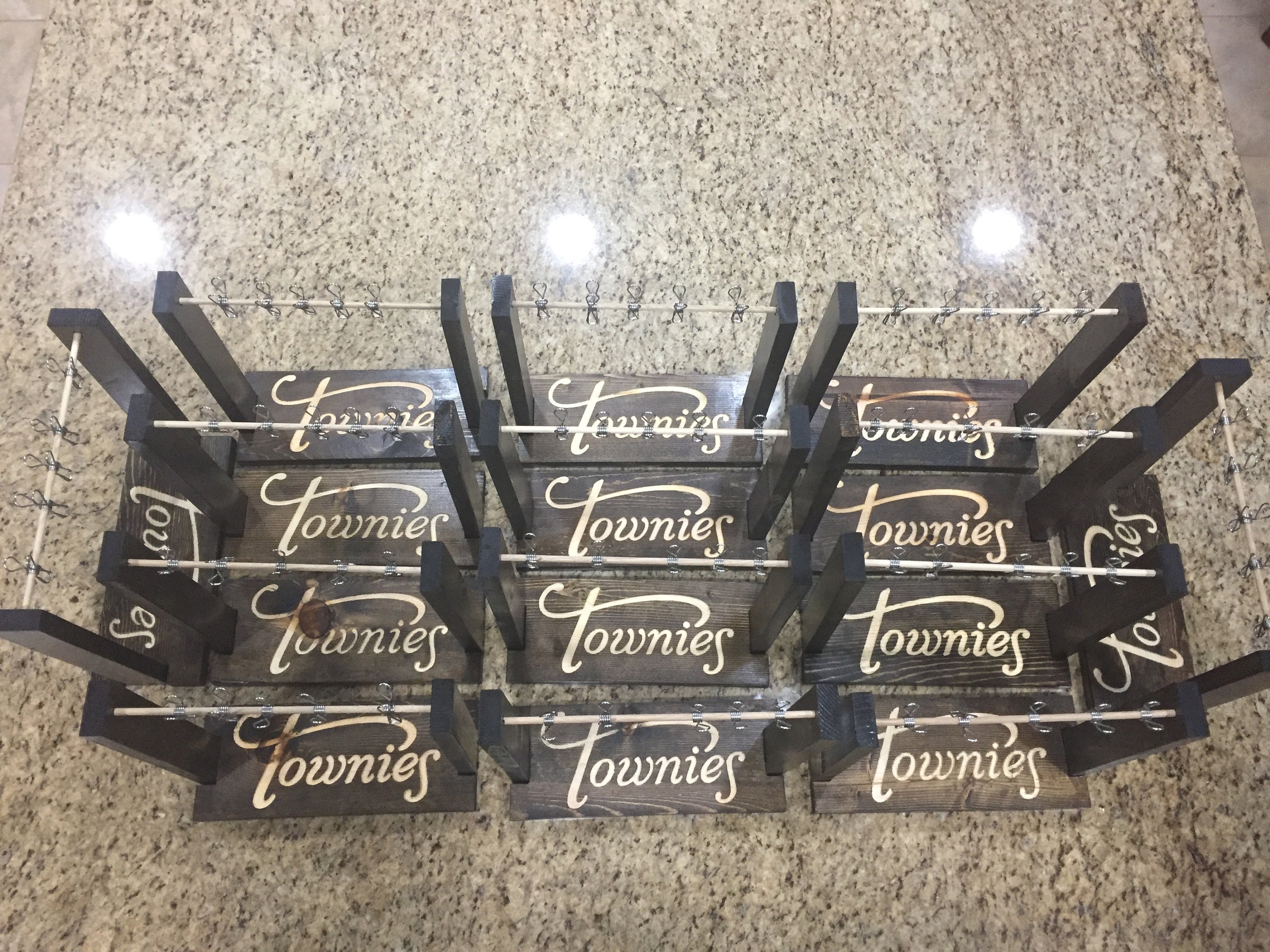 Customized Restaurant Bacon Holder, Clothesline Bacon Holder, Wood ...