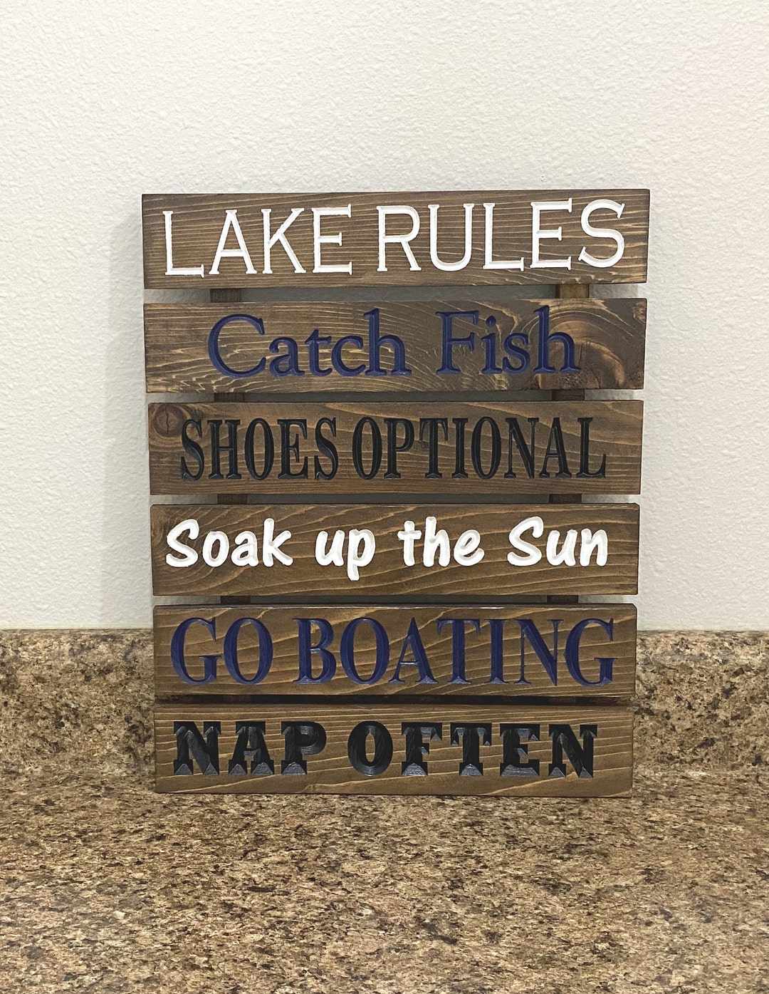 Customized-personalized Lake Rules Sign/cottage Sign/boating Sign/lake ...